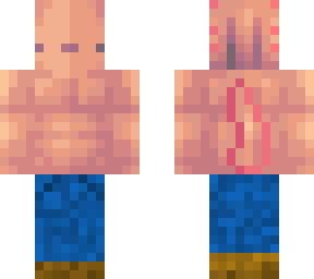 Buff Axolotl Man | Minecraft Skin