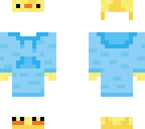 Duck Hat, Duck Shoes, & Duck Gloves + Pond Sweater-Dress | Minecraft Skin