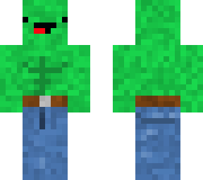 Lime Skin with Jeans | Minecraft Skin