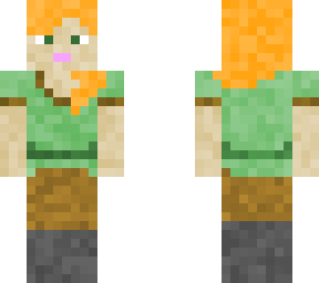 Low Quality Alex [3 pixel arms] | Minecraft Skin