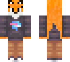 Girl fox with Mr. beast merch | Minecraft Skin