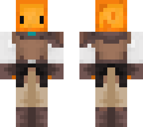 medieval commoner flame head | Minecraft Skin