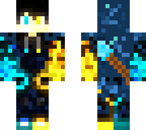 fire and water | Minecraft Skins
