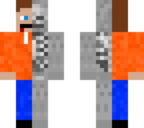 half skeleton | Minecraft Skins