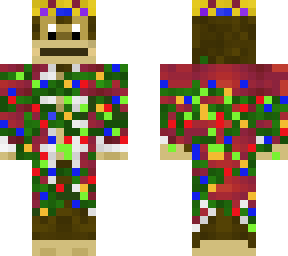 monke king rapped in Christmas lights | Minecraft Skin