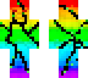 computer virus rainbow steve | Minecraft Skin