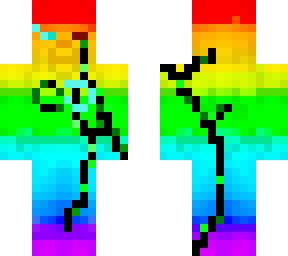 computer virus rainbow Steve free | Minecraft Skin