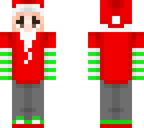 bald santa elf | Minecraft Skin