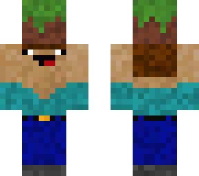 noob dirt holding selfmade | Minecraft Skins