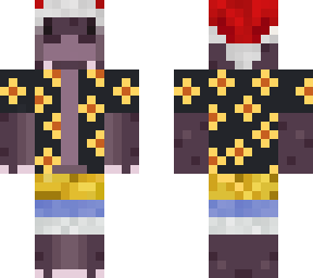 Tropical Christmas Hippo | Minecraft Skin