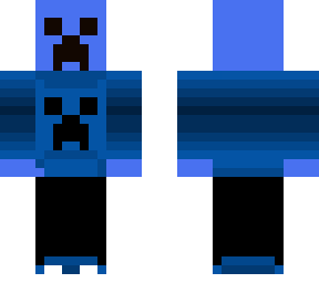 Blue creeper fixed | Minecraft Skin