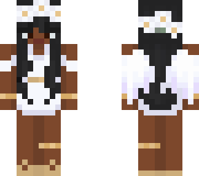 Dark Skin Angel Girl | Minecraft Skin