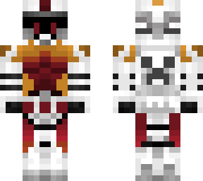 Fire (Elemental ARC Trooper collab with GodOfSpace) | Minecraft Skin