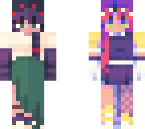 Two sided beauty ; collab | Minecraft Skin