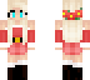 Blonde Christmas Santa Girl | Minecraft Skin