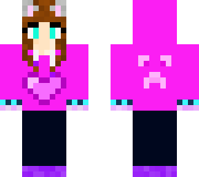 Cute kitten girl | Minecraft Skin