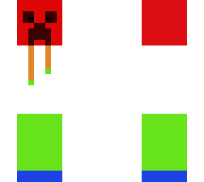 Red creeper with the Hoodie | Minecraft Skin