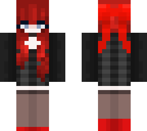 Red hair, Red heels | Minecraft Skin