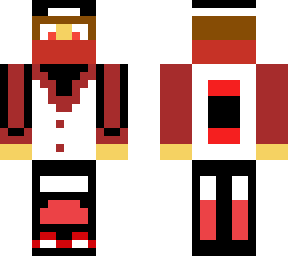 Red white black theif | Minecraft Skin