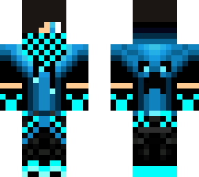 Cool Blue Mask Boy | Minecraft Skin
