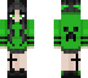 Minecraft Skins Girl Creeper Hoodie