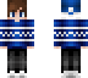 Blue Sweater Christmas Skin With Hat (edits from Joltux & Cleora's skin ...