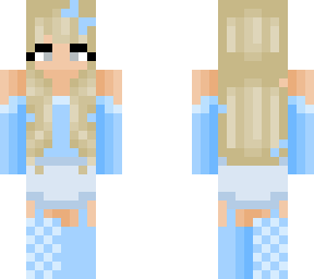 Blue eyed diamond w/ bow | Minecraft Skin