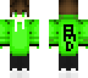 Boy in green AMD hoodie | Minecraft Skin