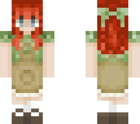 Dungarees Ginger Hair | Minecraft Skin