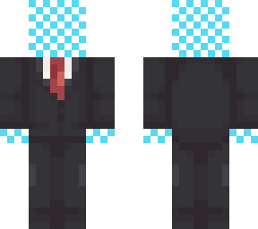 Light blue and white checker suit and tie | Minecraft Skin