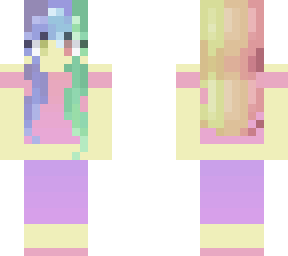 Rainbow Gradient Girl | Minecraft Skin