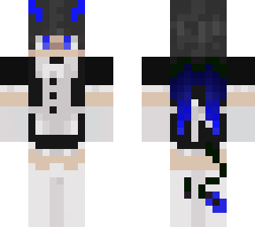 Blue devil boy maid outfit?? god | Minecraft Skin
