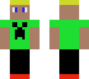 Steve con cara de creeper | Minecraft Skin