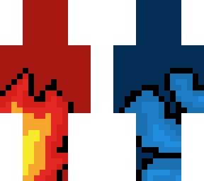 fire water pixal art | Minecraft Skins