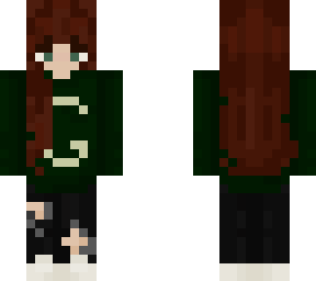 George Weasley Jumper Brown Hair Girl With Purple Earmuffs | Minecraft Skin