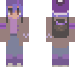 Hunting for that shiny purple glow - collab | Minecraft Skin