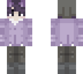 purple catboy moment | Minecraft Skin
