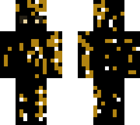 Black With Gold Splatter | Minecraft Skin