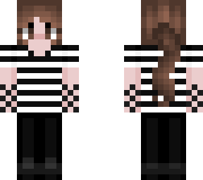 emo girl long brown hair | Minecraft Skins