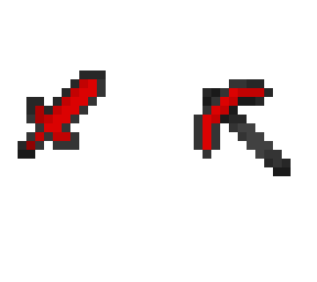 Red diamond tools | Minecraft Skin