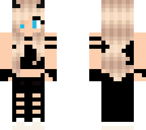 sexy demon girl with blue eyes | Minecraft Skin