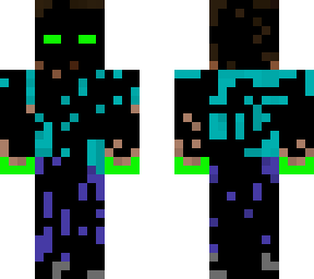 Steve becoming a green devourer | Minecraft Skin