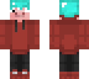 Sweaty Pig Skin Wearing A Diamond Helmet | Minecraft Skin