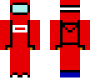 Drippy Red Among Us Character | Minecraft Skin