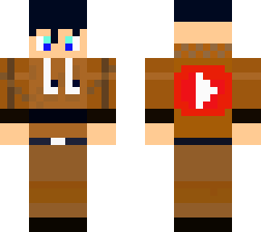 Dude with youtube logo on his bac | Minecraft Skin