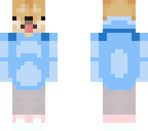 Blue Hoodie Doge | Minecraft Skin