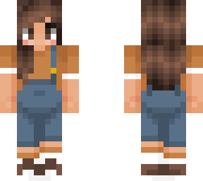 geminitay brown hair overalls | Minecraft Skins
