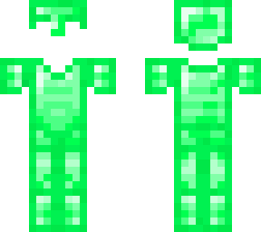 Emerald armour template | Minecraft Skin