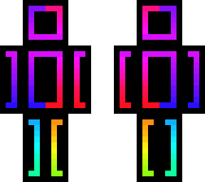 Rainbow Black Box | Minecraft Skin