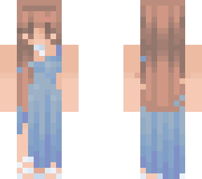 in a blue dress | Minecraft Skins